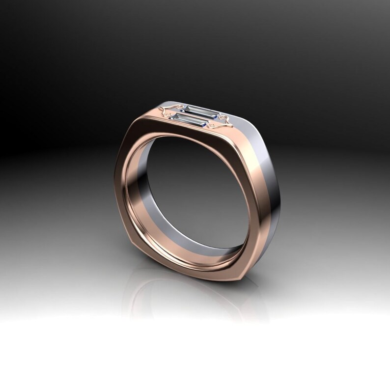 Same-sex Engagement Ring | Equality Design With Diamonds in Two-tone ...