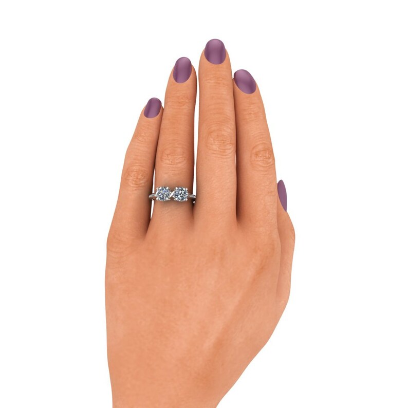 Infinity Symbol Diamond Engagement Ring Dual Stone Band - Etsy