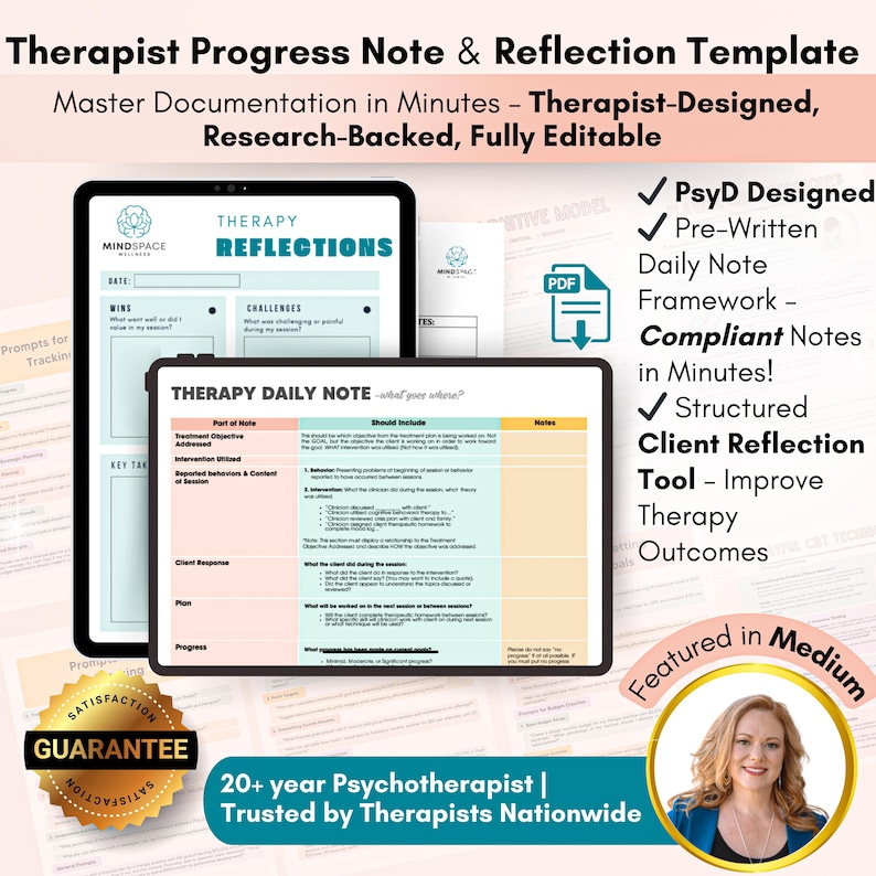 Therapist Notes Templates Bundle, Therapy Documentation Forms Clinical ...