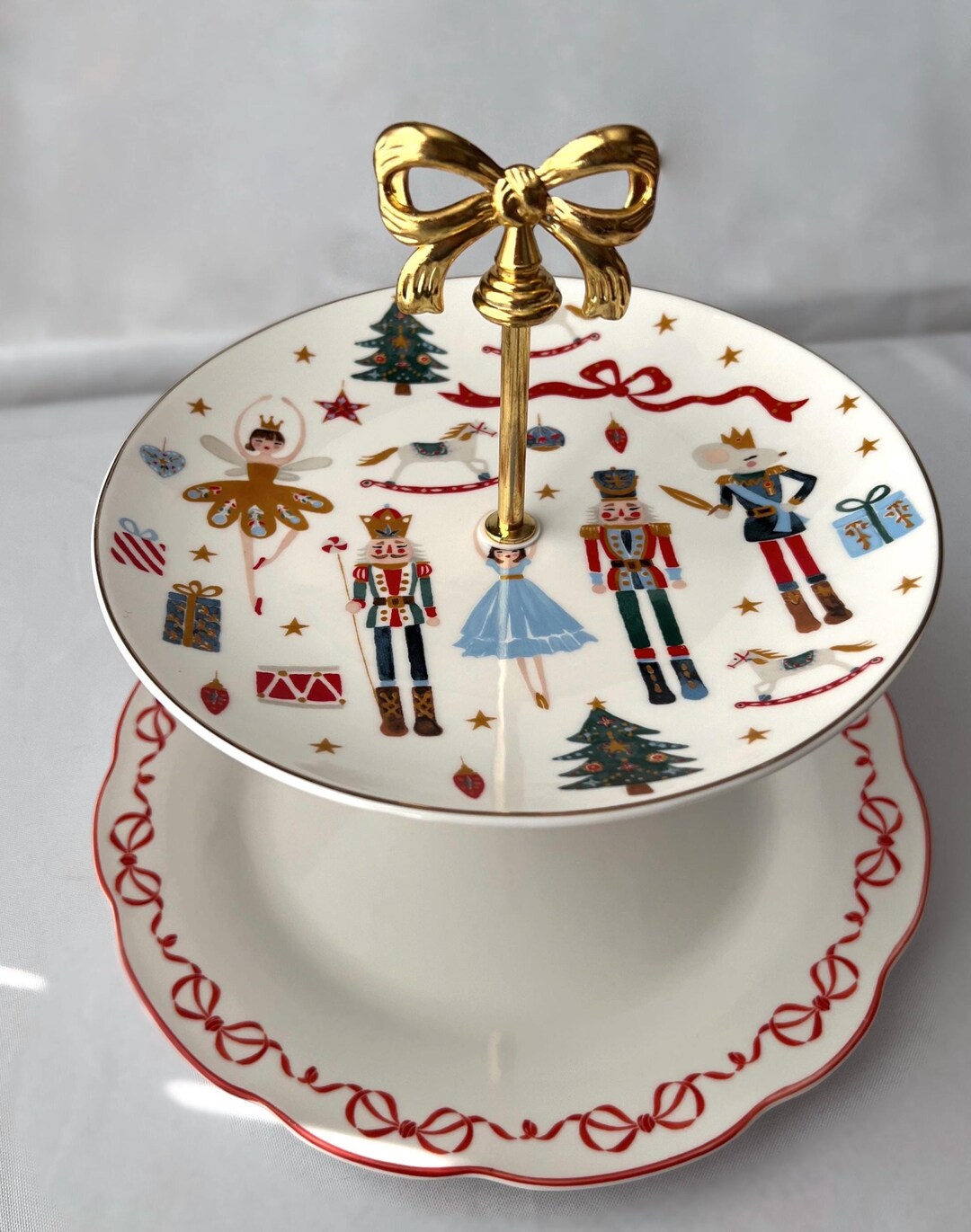 Nutcracker Christmas Tiered Tray - Christmas Hosting, Cookie Platter ...
