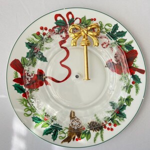 Red Cardinal Vintage Christmas Stand: Cookie Tray, Dessert Platter ...