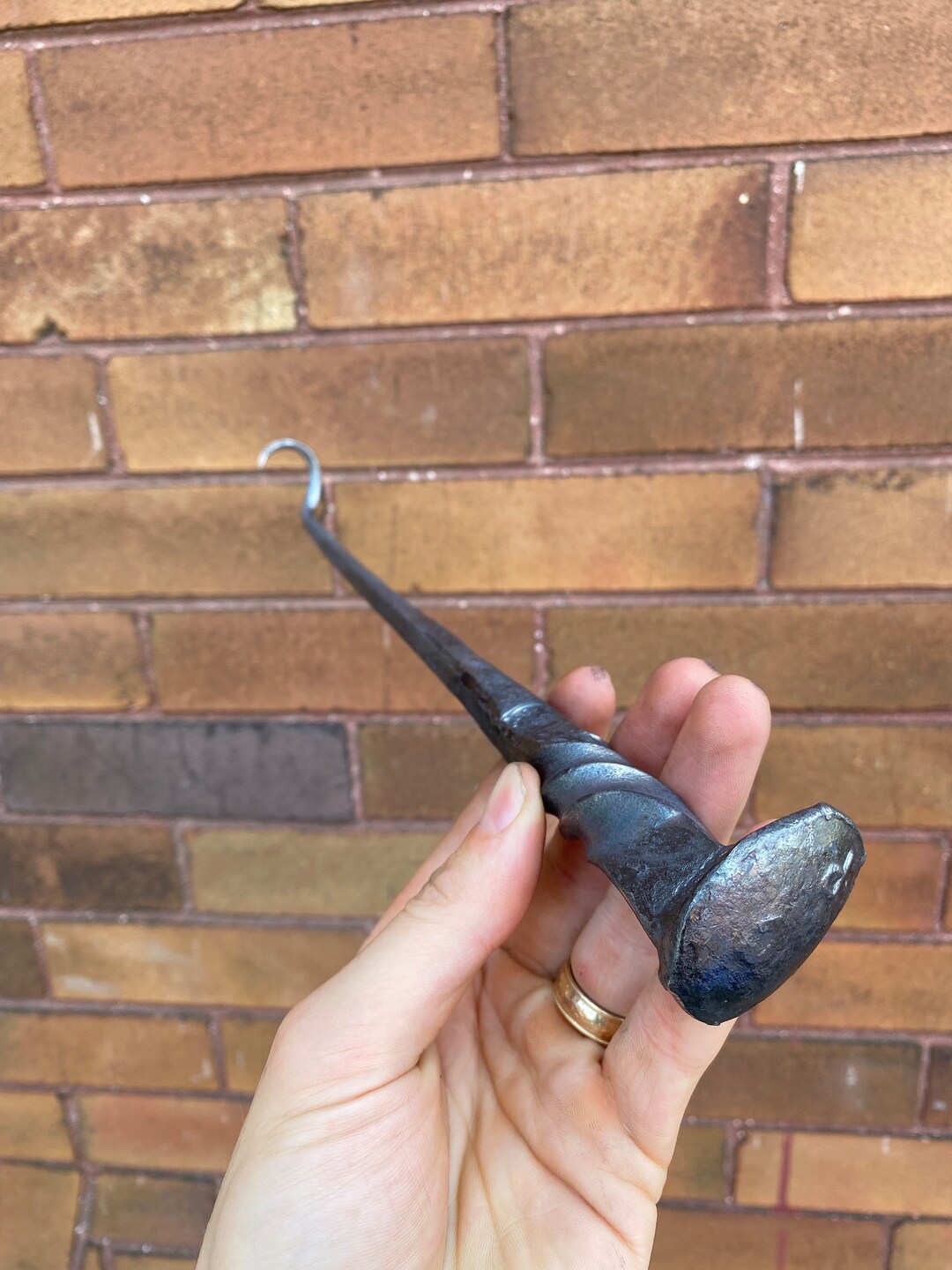 Meat Flipper - Forged Steak Turner, Forged From a Railroad Spike by ...