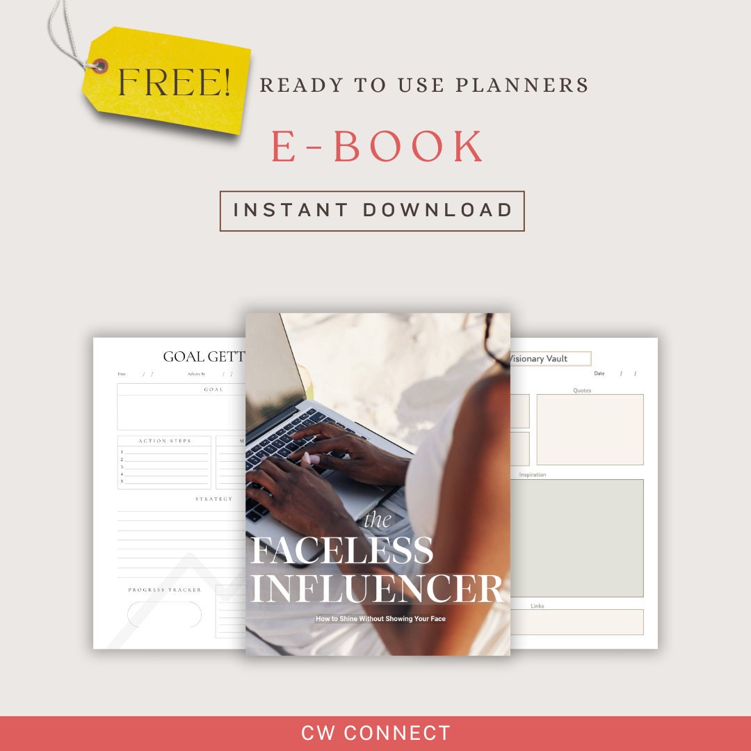 Become a Pro Faceless Influencer + Free Content Planners! - Etsy