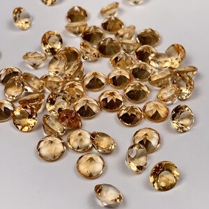 6mm Grade AAA Genuine Natural Light Yellow Citrine Loose Gems Gemstone ...