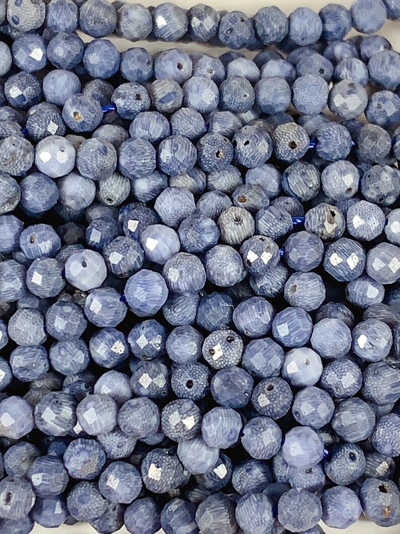 Genuine Natural Blue Coral Faceted Round Beads 15.5" Strand 2mm 3mm 4mm ...