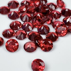 5mm Grade AAA Genuine Natural Claret Red Garnet Loose Gems Gemstone ...