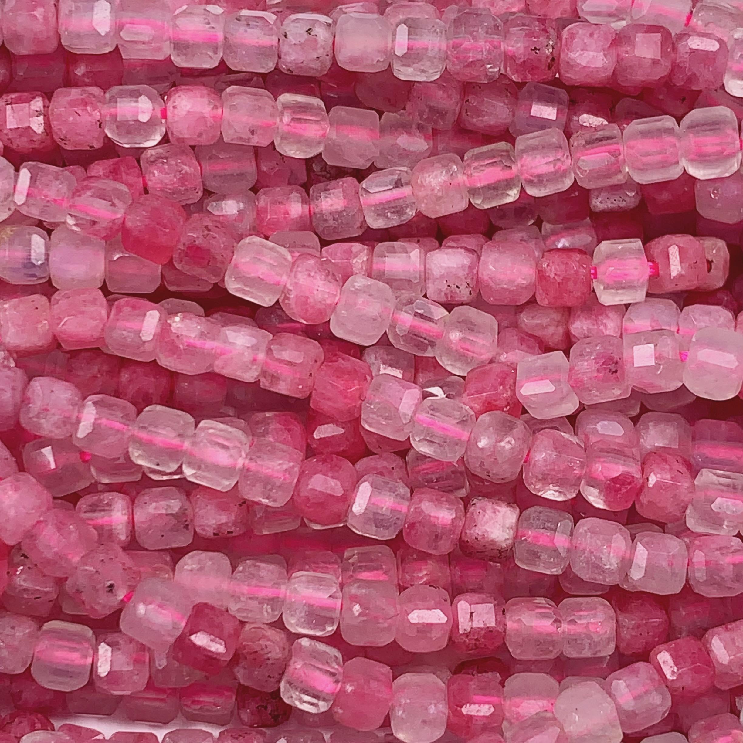 3mm Good Color Natural Translucent Red Pink Rhodonite Quartz Faceted ...