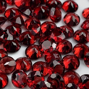 5mm Supper Good Color Grade AAA Genuine Natural Deep Red Garnet Loose ...