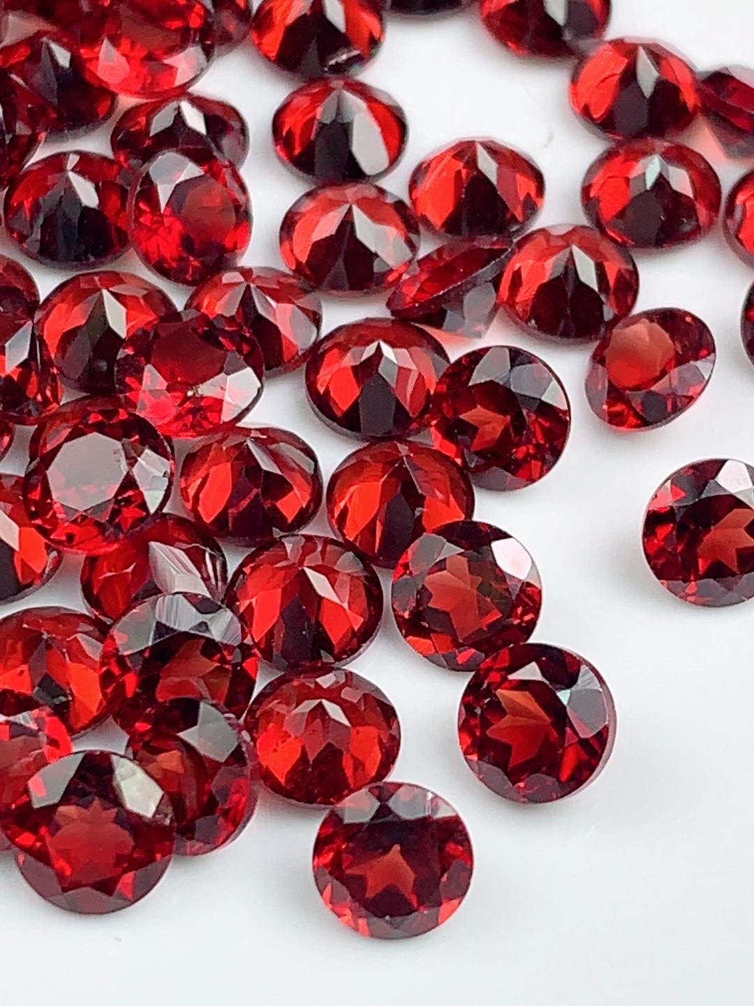 5mm Supper Good Color Grade AAA Genuine Natural Deep Red Garnet Loose ...