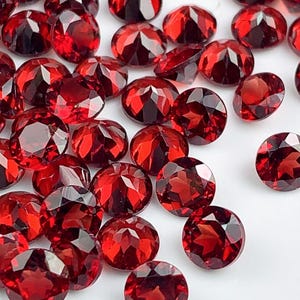 5mm Supper Good Color Grade AAA Genuine Natural Deep Red Garnet Loose ...