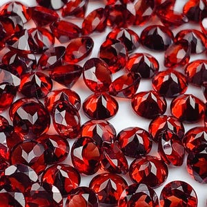 5mm Supper Good Color Grade AAA Genuine Natural Deep Red Garnet Loose ...