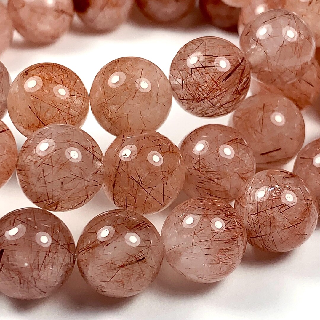 High Quality Natural Transparent Red Copper Rutilated Quartz Smooth ...