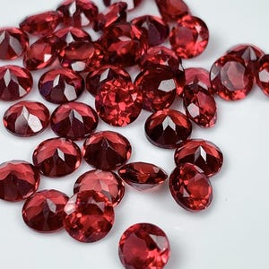 5mm Grade AAA Genuine Natural Claret Red Garnet Loose Gems Gemstone Faceted Round Cut - Etsy