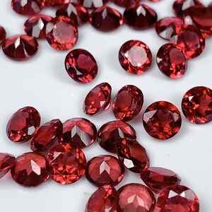 5mm Grade AAA Genuine Natural Claret Red Garnet Loose Gems Gemstone ...