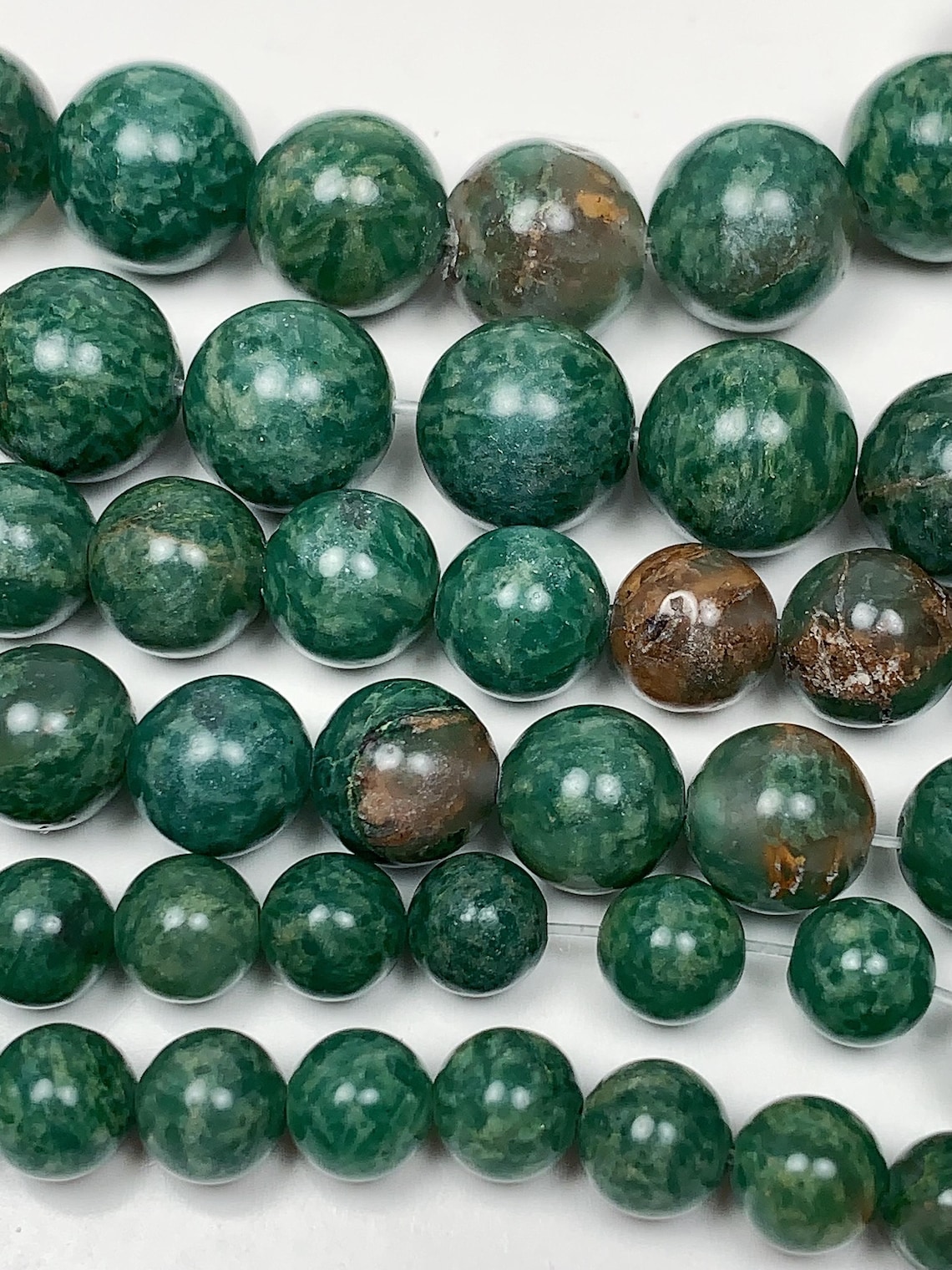 Genuine Natural African Green Jade Smooth Round Beads 15.5" Strand 4mm ...