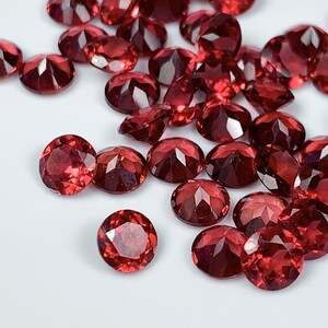 5mm Grade AAA Genuine Natural Claret Red Garnet Loose Gems Gemstone ...