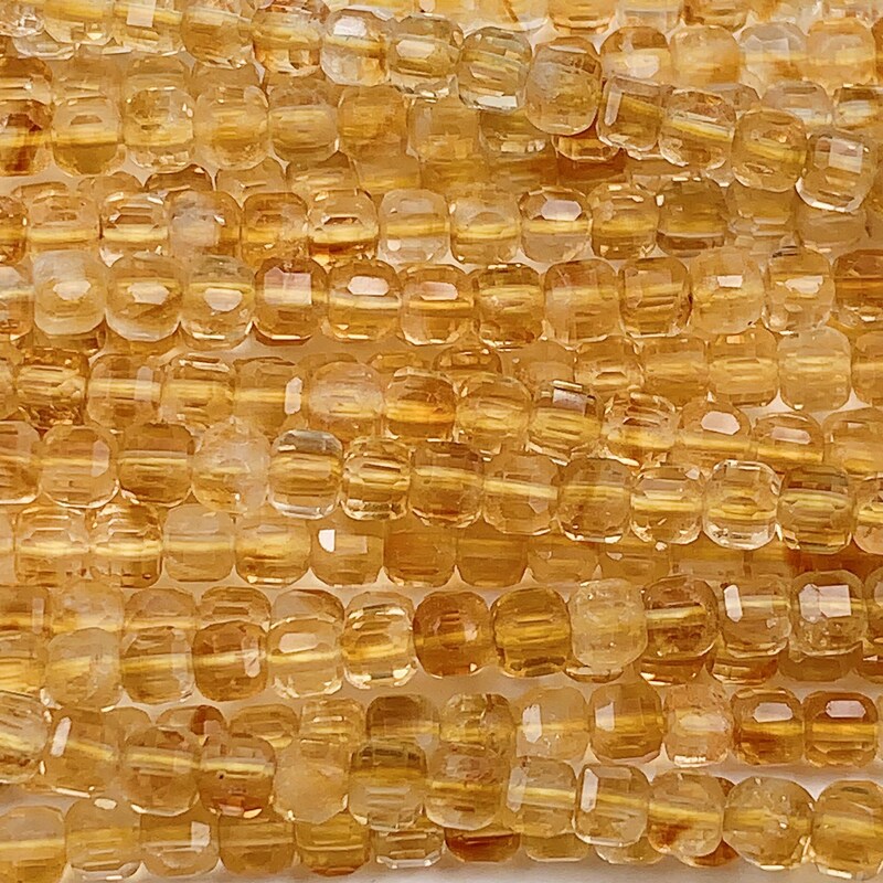 Citrine 5 Mm Cube - Etsy