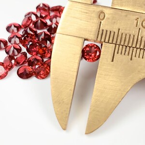 5mm Grade AAA Genuine Natural Claret Red Garnet Loose Gems Gemstone ...