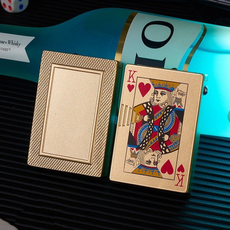 Ace of Spades Poker Lighter, Card Lighter, Unique Green Flame Lighter ...