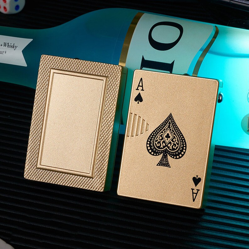 Ace of Spades Poker Lighter, Card Lighter, Unique Green Flame Lighter ...