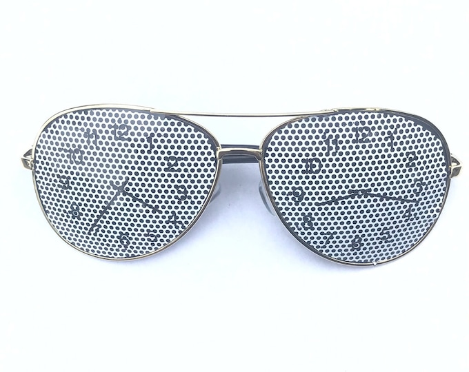 Analog Clock Graphic Sunglasses, Multiple Styles Available - Etsy
