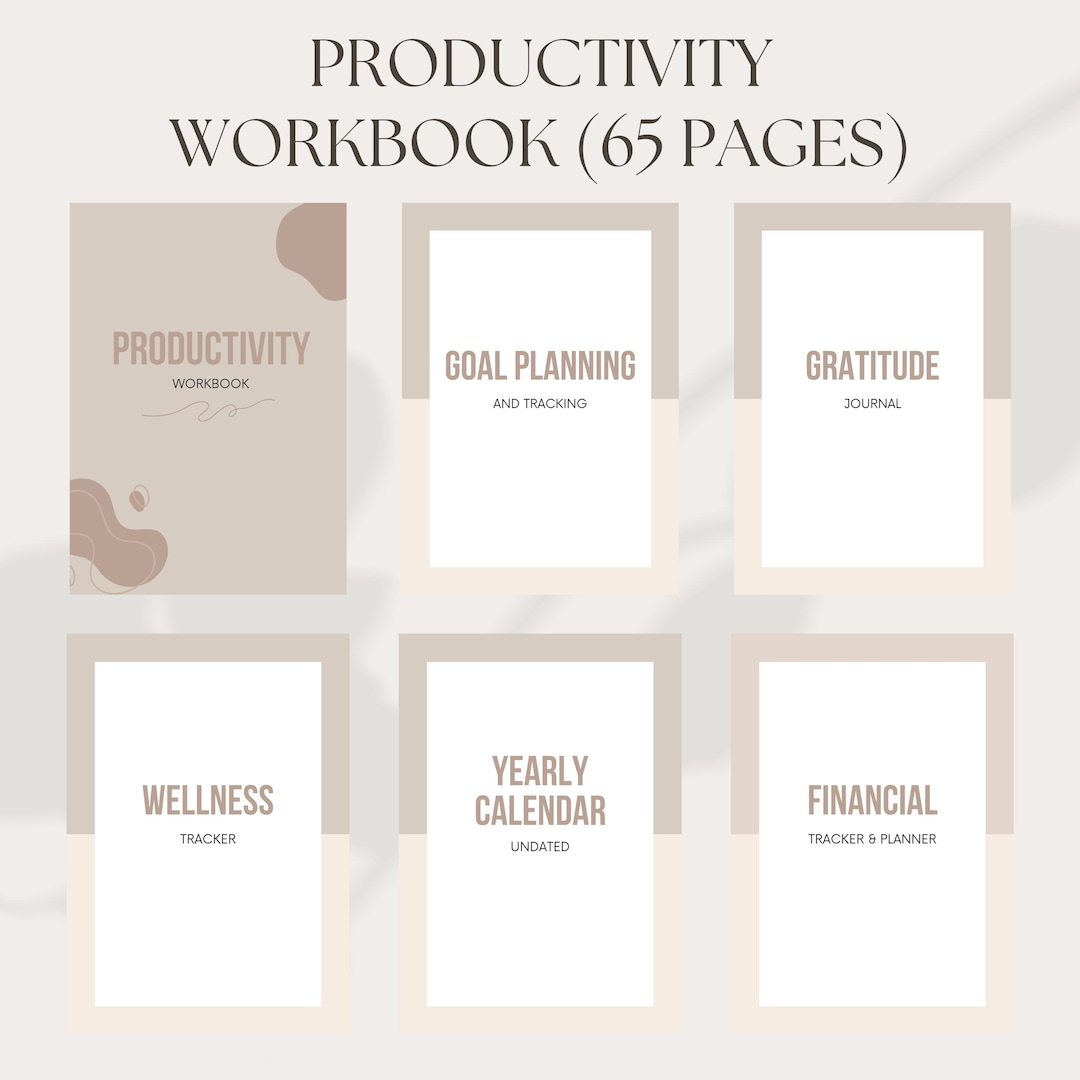 Productivity Workbook - Etsy