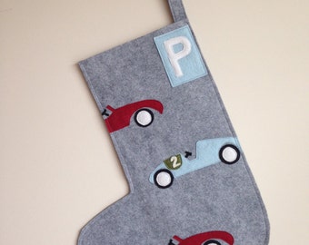 Race Car Stocking - Etsy