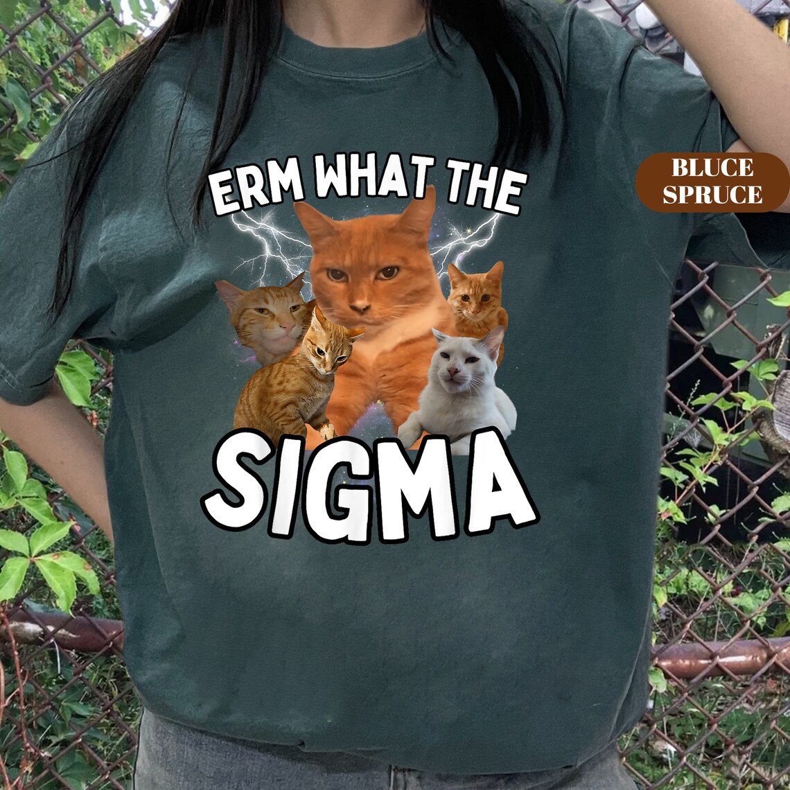 Funny Erm What the Sigma Ironic Meme Brainrot Quote Shirt, Funny Unisex ...