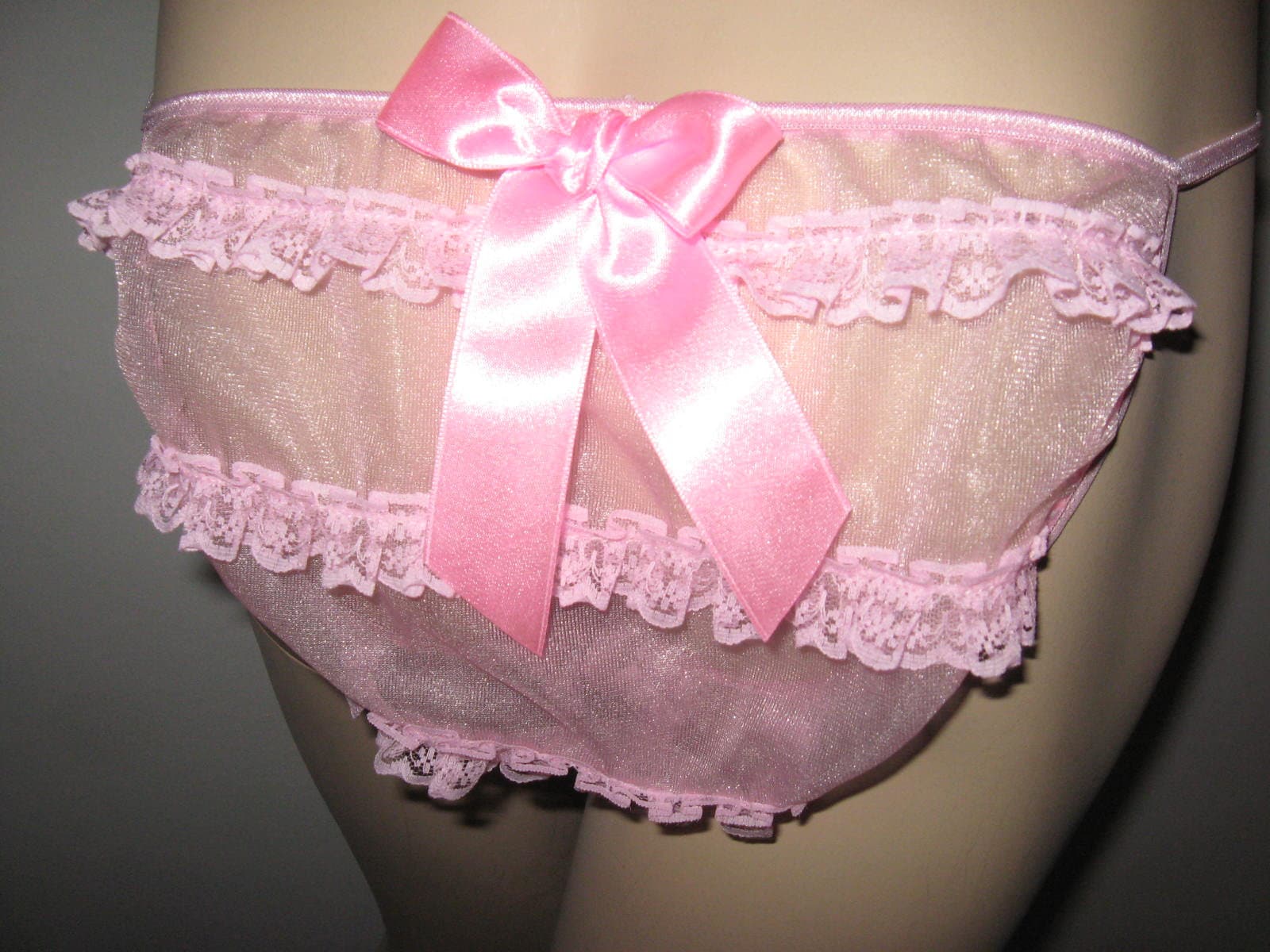 Sheer Frilly Nylon Knickers Tango Panties Baby Pink White Lemon Yellow Adult Feminine Lingerie ...