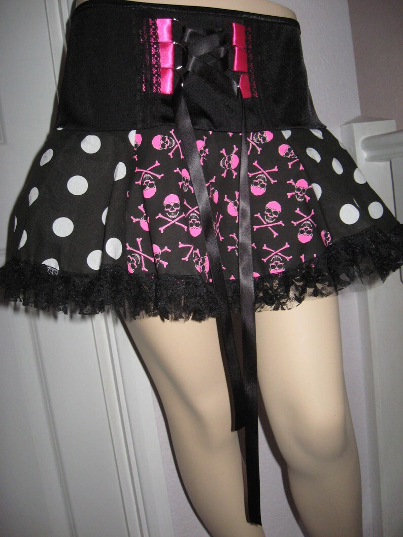NEW Blackpinkwhite Funky Skulls Corset Tutu Skirt - Etsy