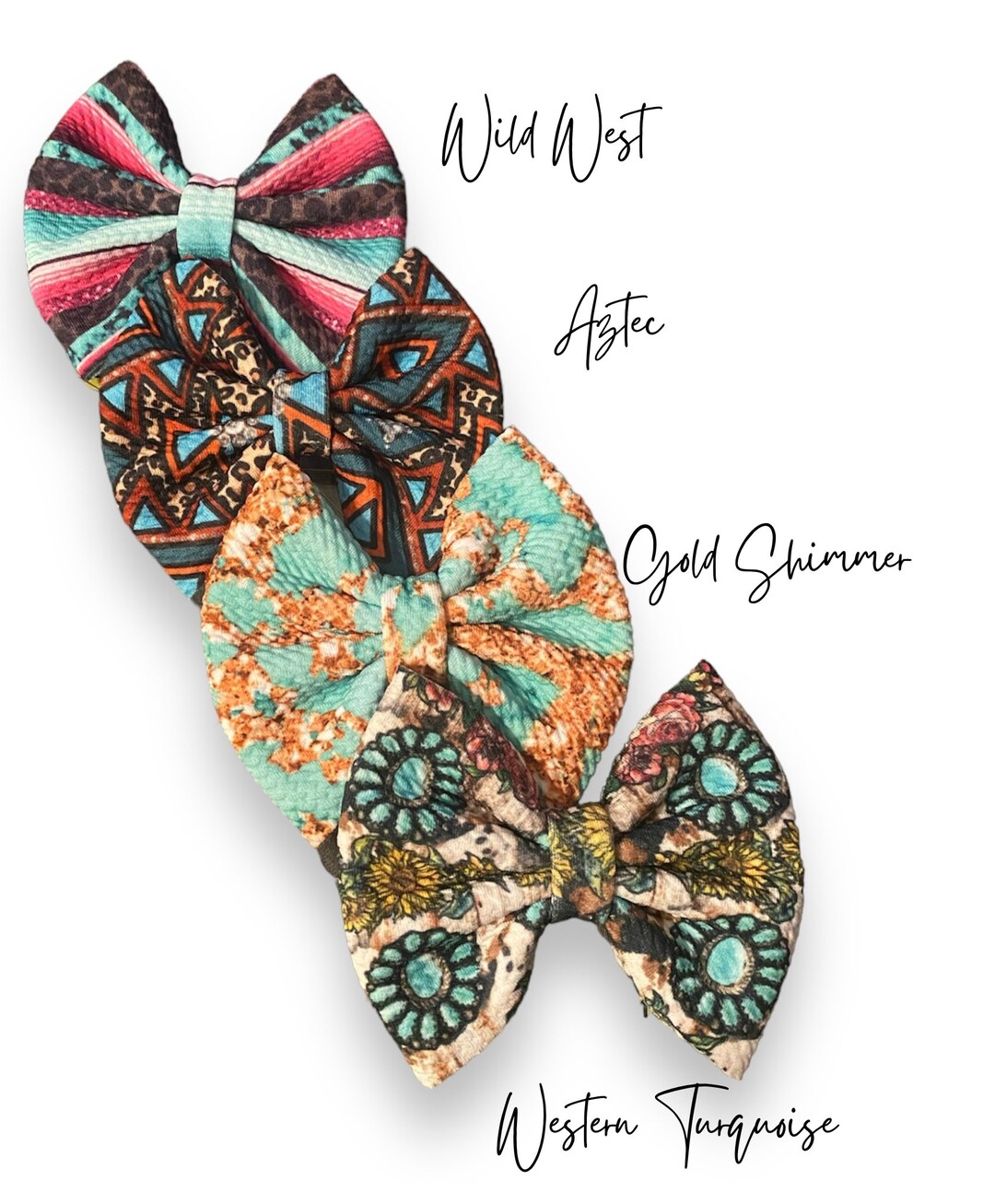 Western Bows, Wild West Bows, Animal Print - Etsy