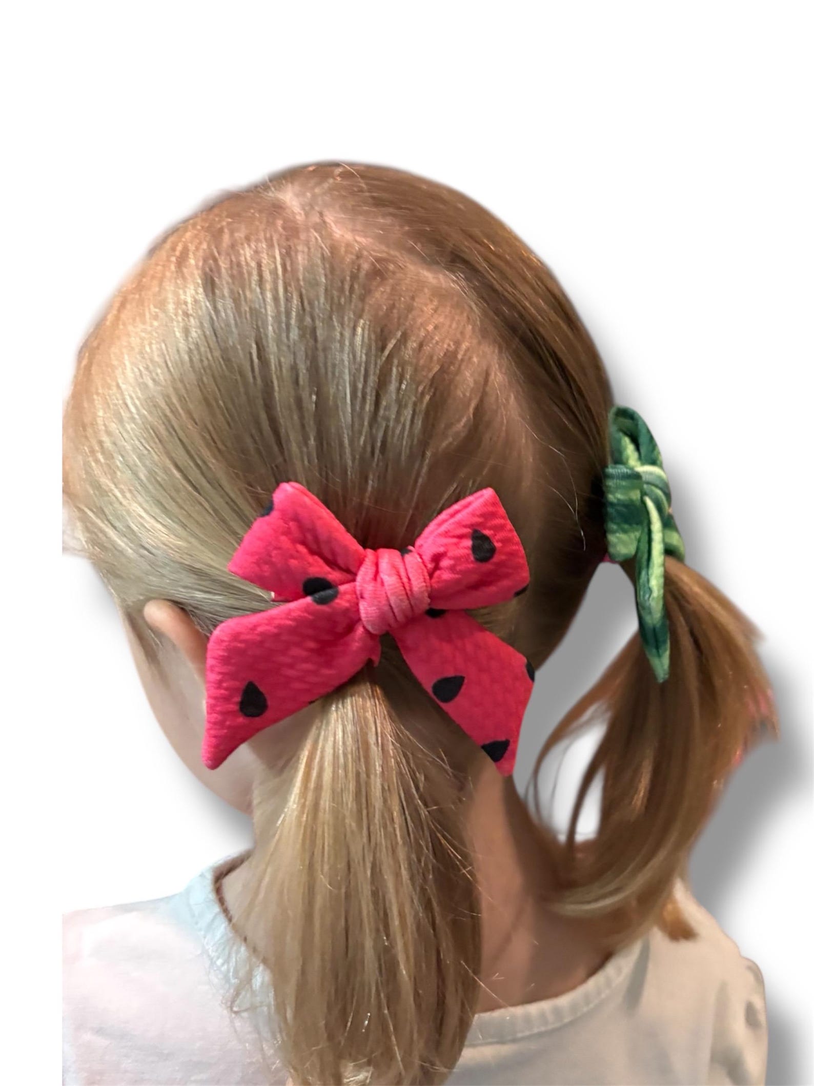 Handmade Watermelon Bow Set, Summer Pigtail Bows - Etsy
