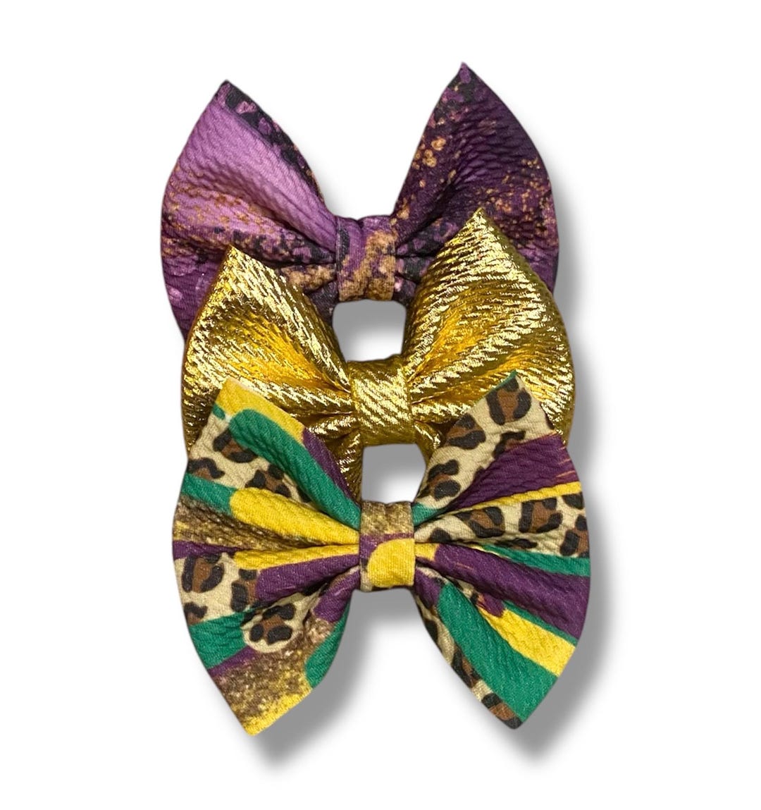 Mardi Gras Bows, Party Bows, Variety Pack - Etsy
