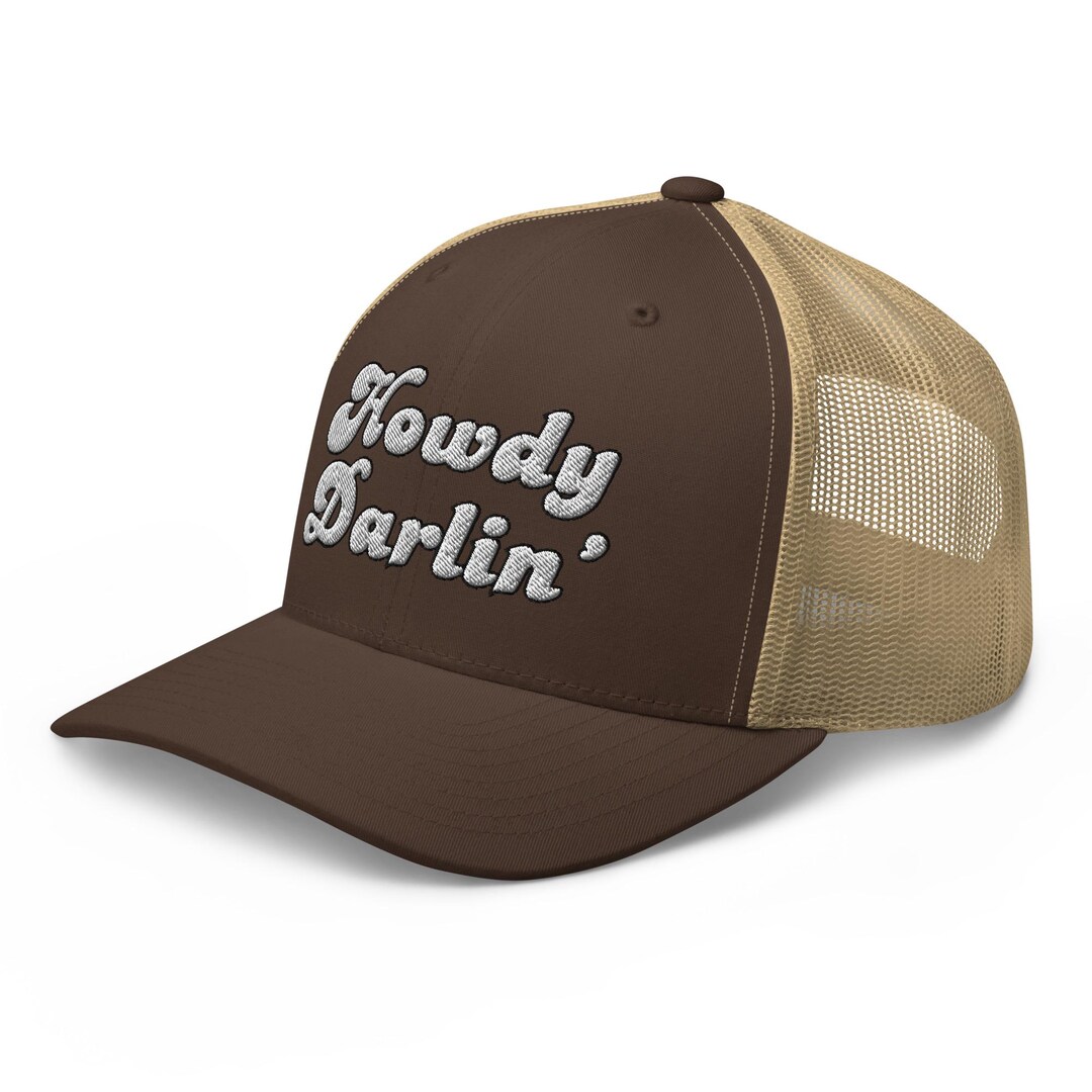 Howdy Darlin' Retro Trucker Hat, Embroidered Howdy Darlin Cap, Country ...