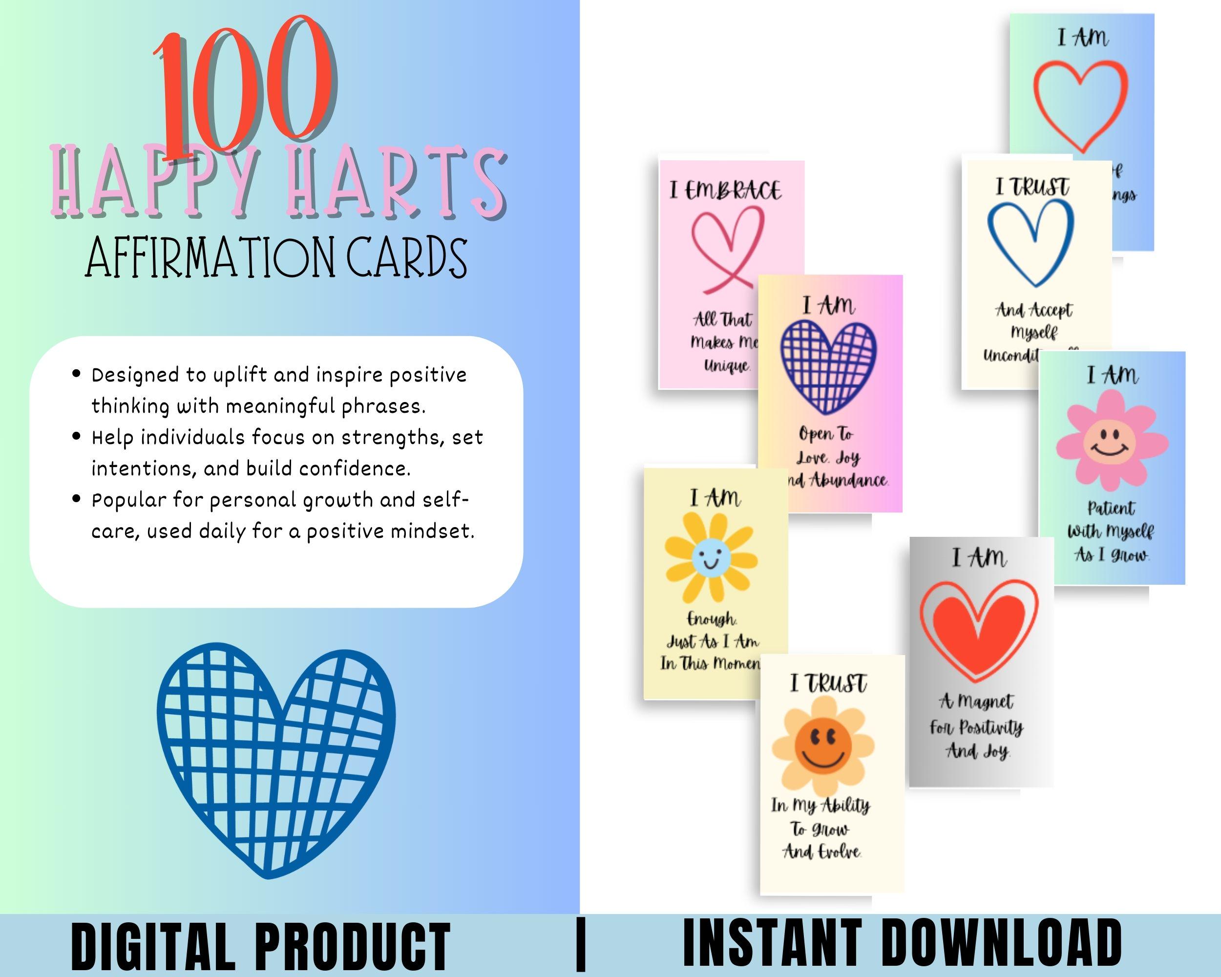 Positive Affirmation Cards, Self Care Gift, Vision Board Manifestation ...