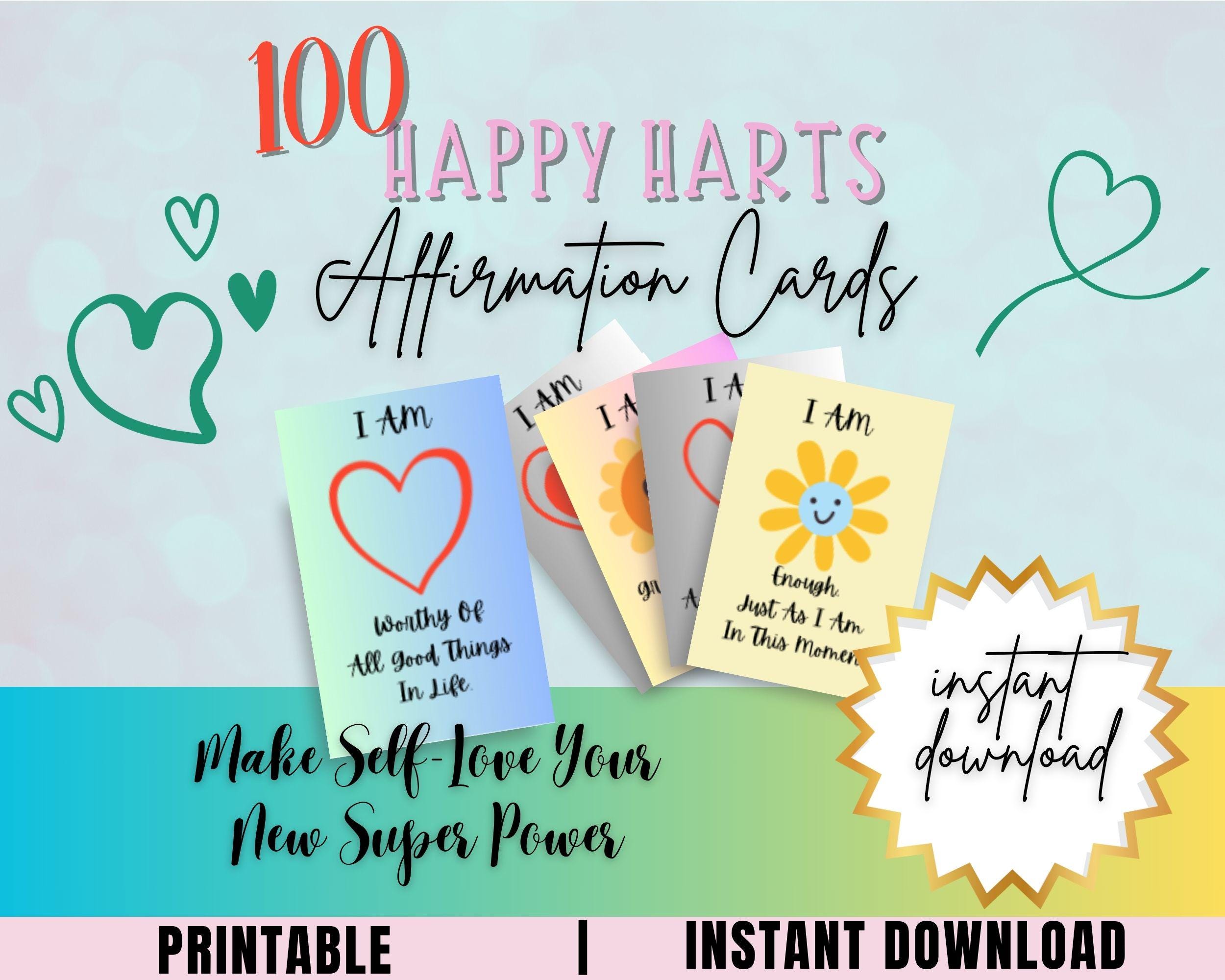 Positive Affirmation Cards, Self Care Gift, Vision Board Manifestation ...