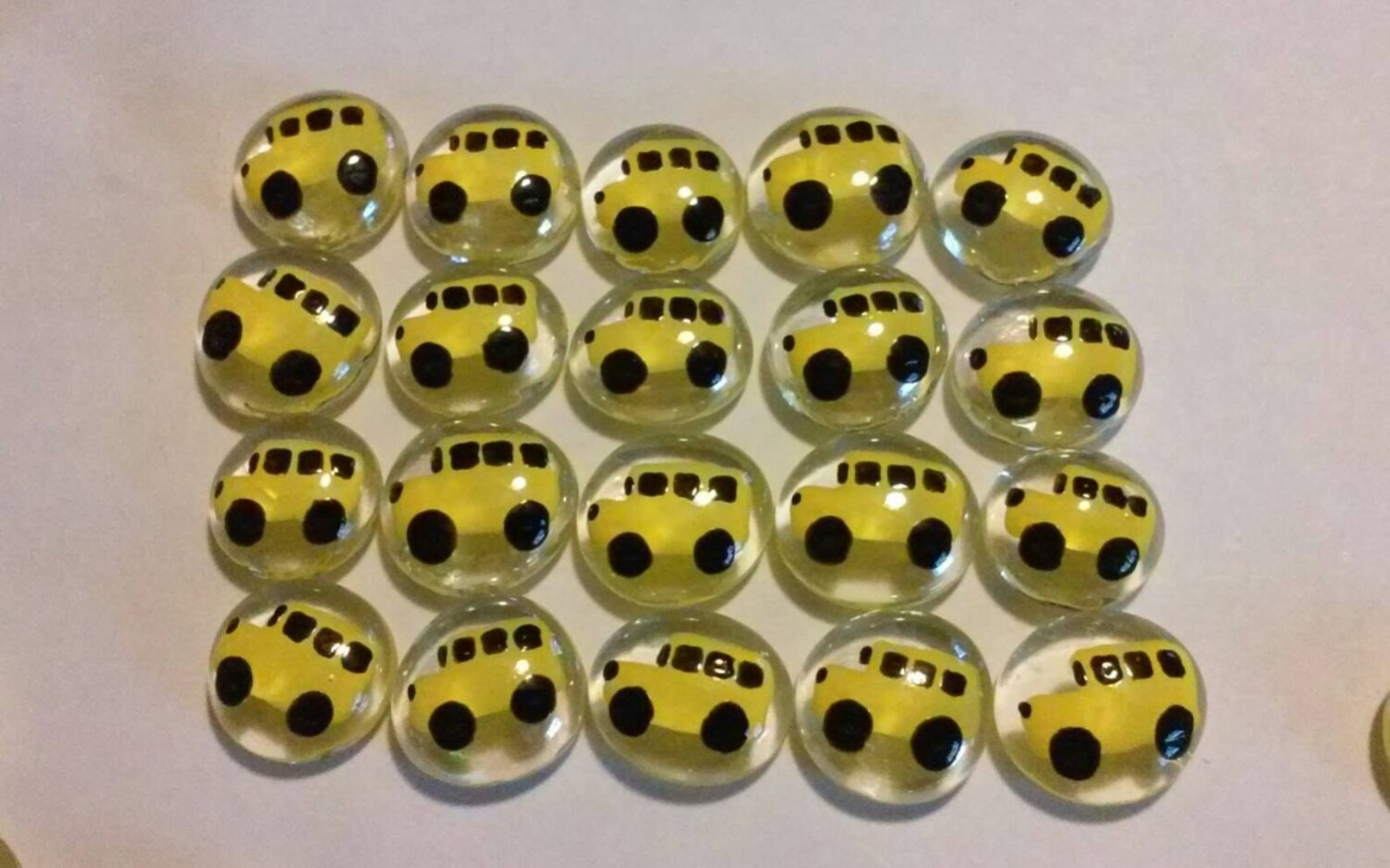 School Bus Buses Glass Gems Hand Painted Party Decorations | Etsy