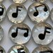Handpainted Glass Gems Music Notes Music Note Hand Painted Hp - Etsy
