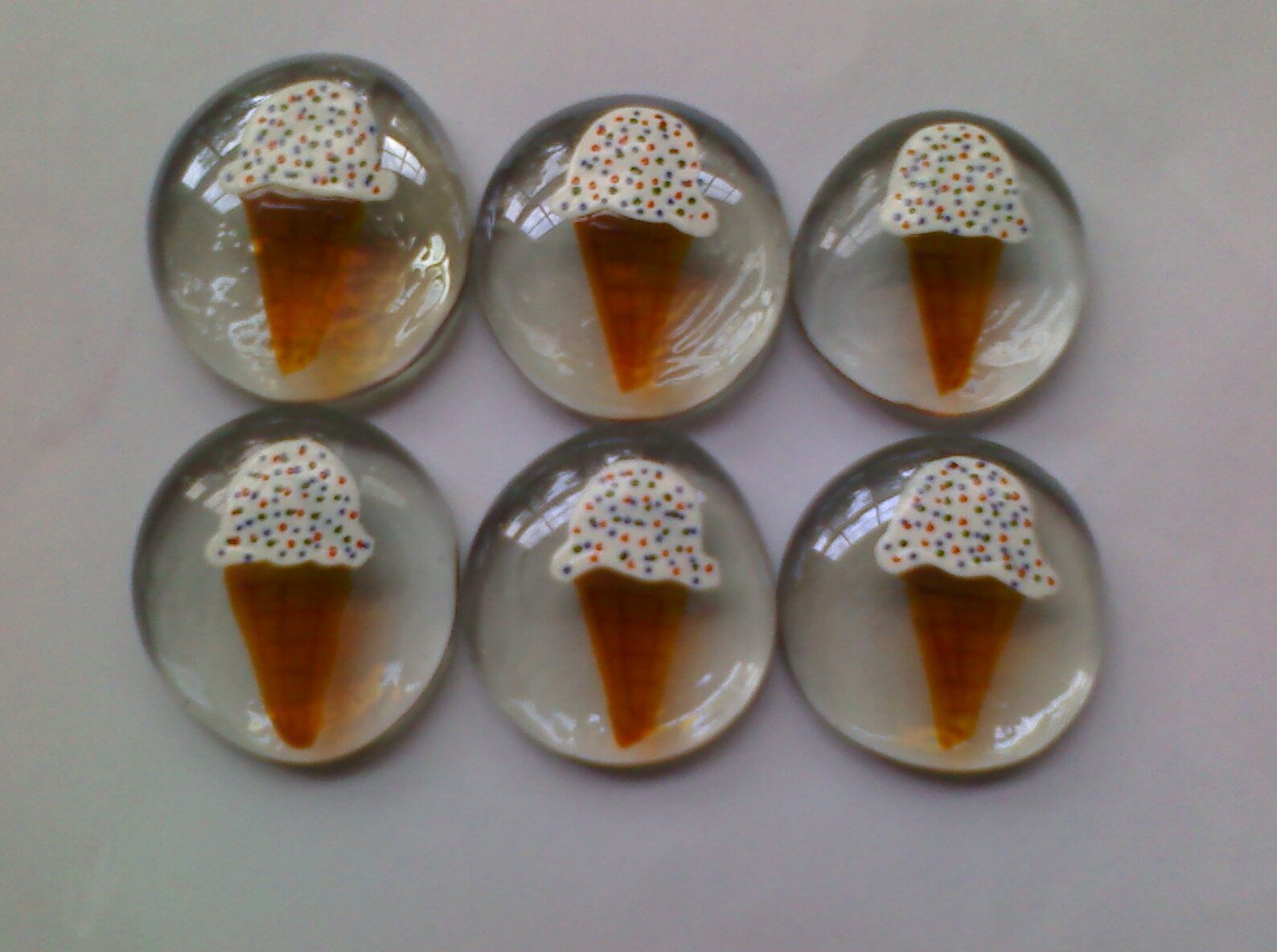 Hand Painted Large Glass Gems Party Favors Ice Cream Cones - Etsy