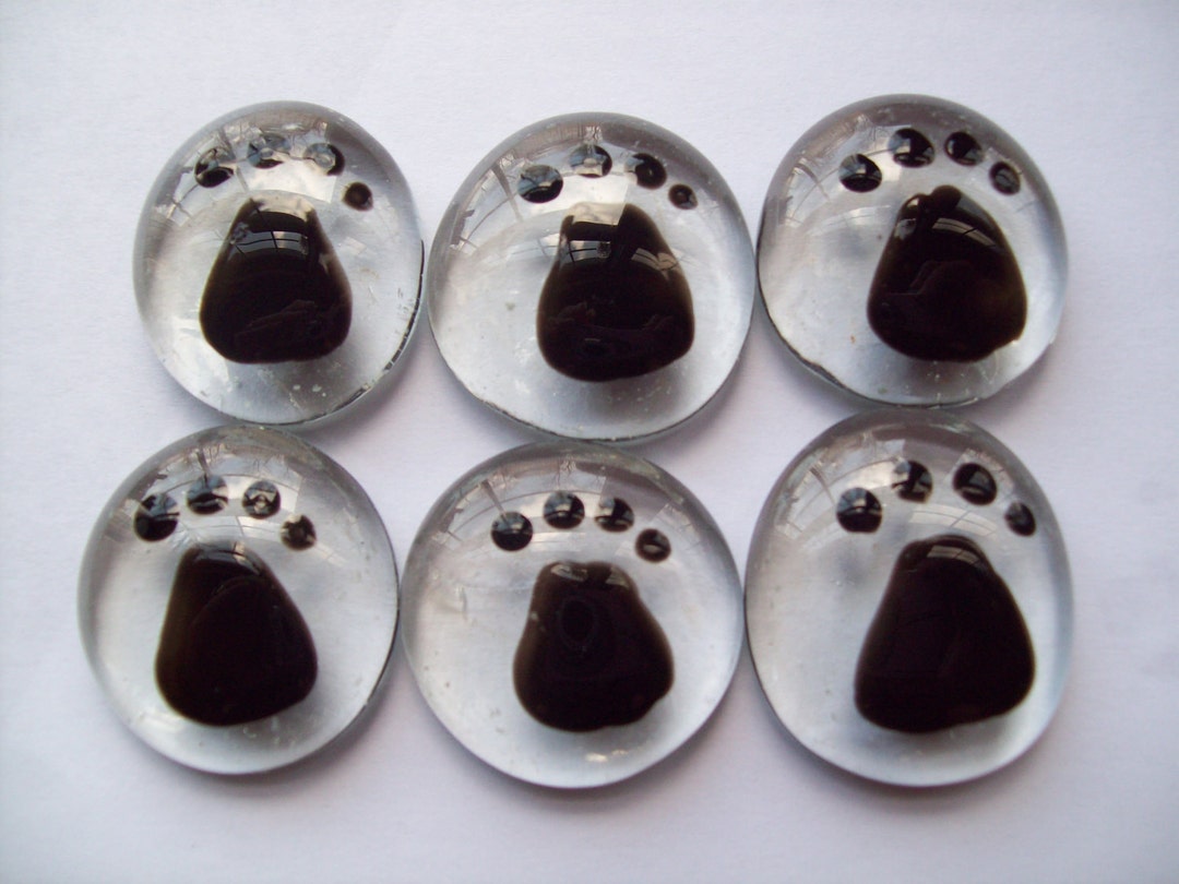 Hand Painted Large Glass Gems Party Favors Paw Prints - Etsy