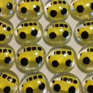 School Bus Buses Glass Gems Hand Painted Party Decorations Favors. Mini ...