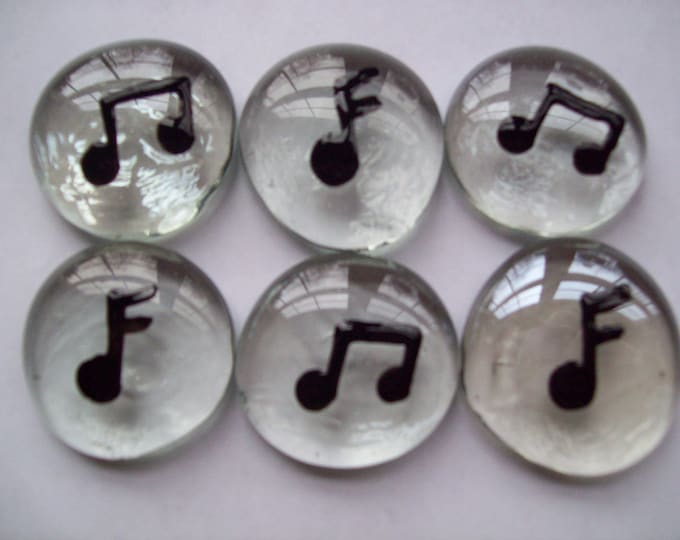 Hand Painted Large Glass Gems Party Favors Wedding Music Notes - Etsy
