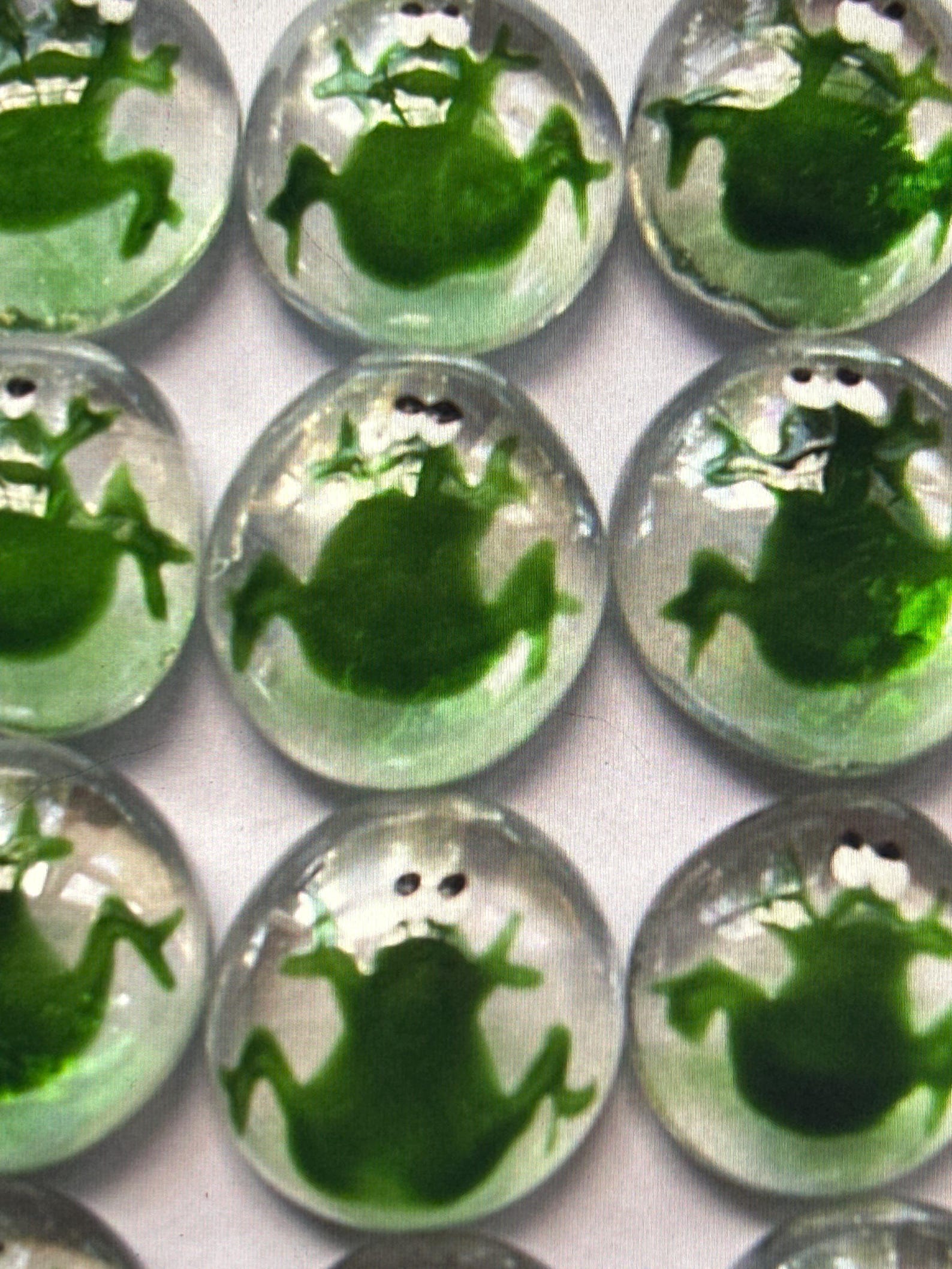 Hand Painted Glass Gems Party Favors FROGS FROG Mini Art - Etsy