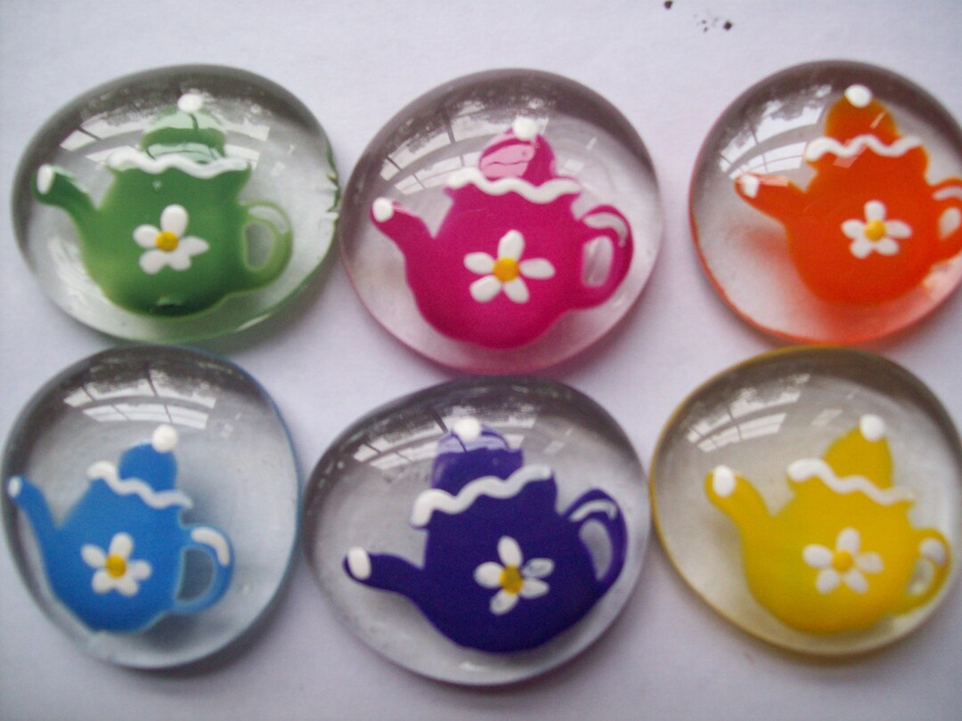 Hand Painted Large Glass Gems Party Favors Colorful Teapots Tea Pot - Etsy