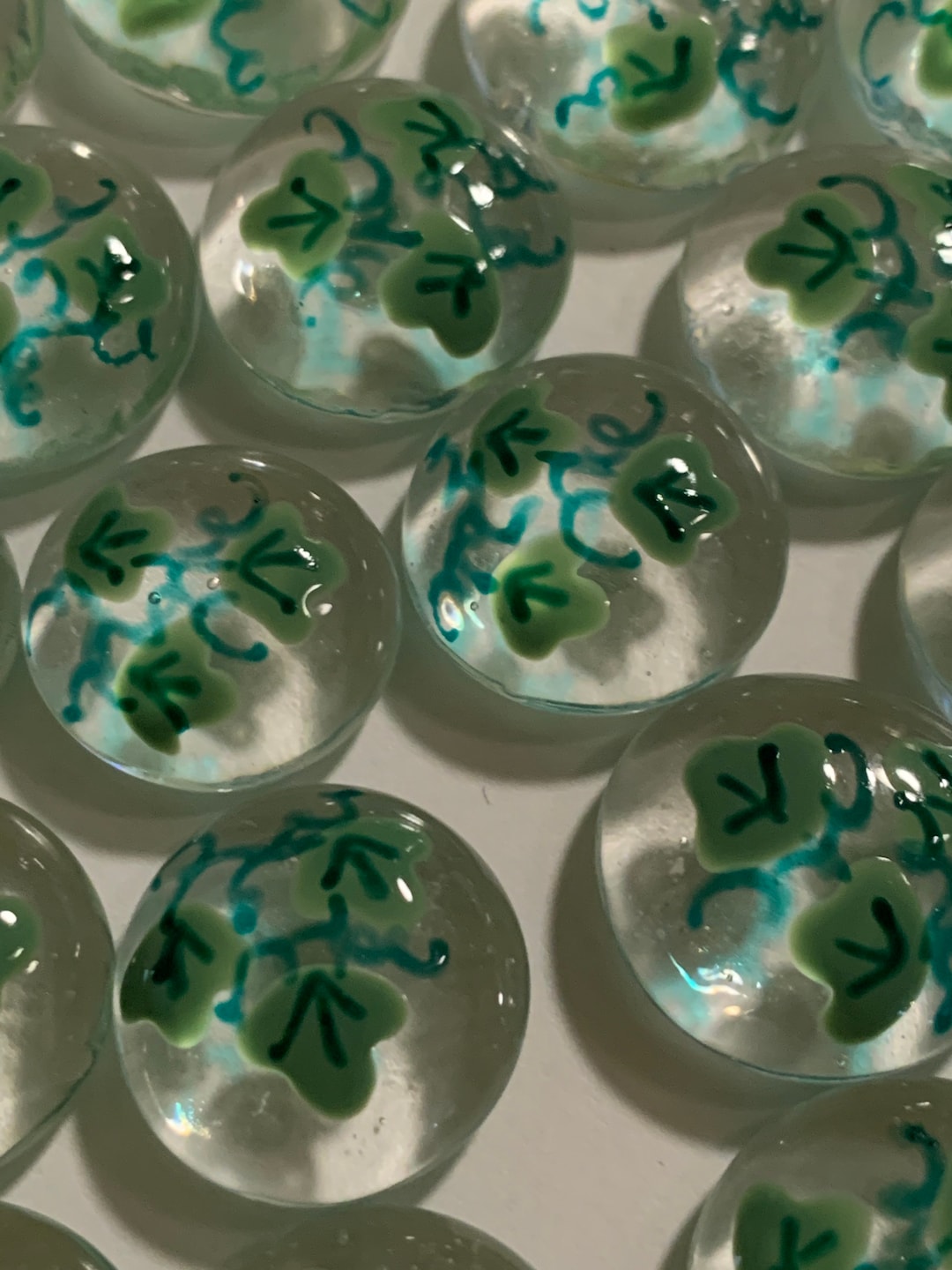 Hand Painted Glass Gems Party Favors Ivy - Etsy