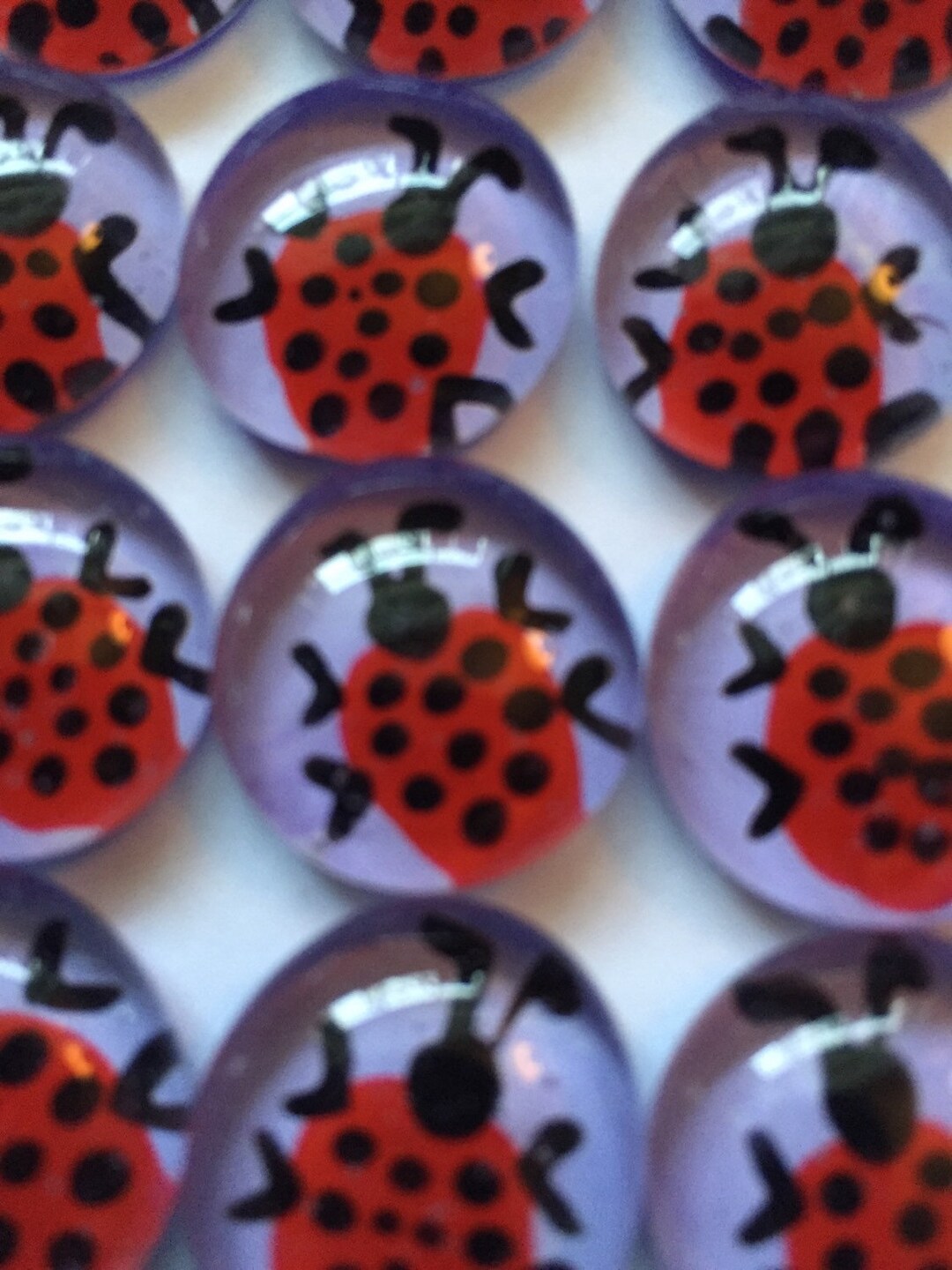 Glass Gems Mosaic Tile Ladybugs Lady Bugs Beetles for Crafts Party ...