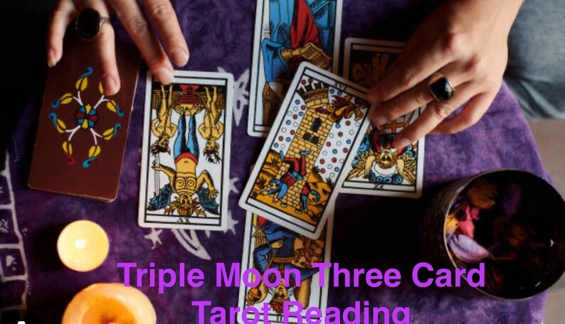 Triple Moon Goddess Three Card Tarot Reading. - Etsy