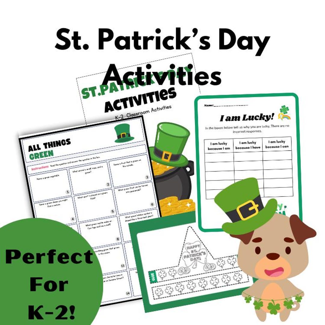 St. Patrick’s Day Activity Packet for K-2 | Fun, Engaging Classroom ...