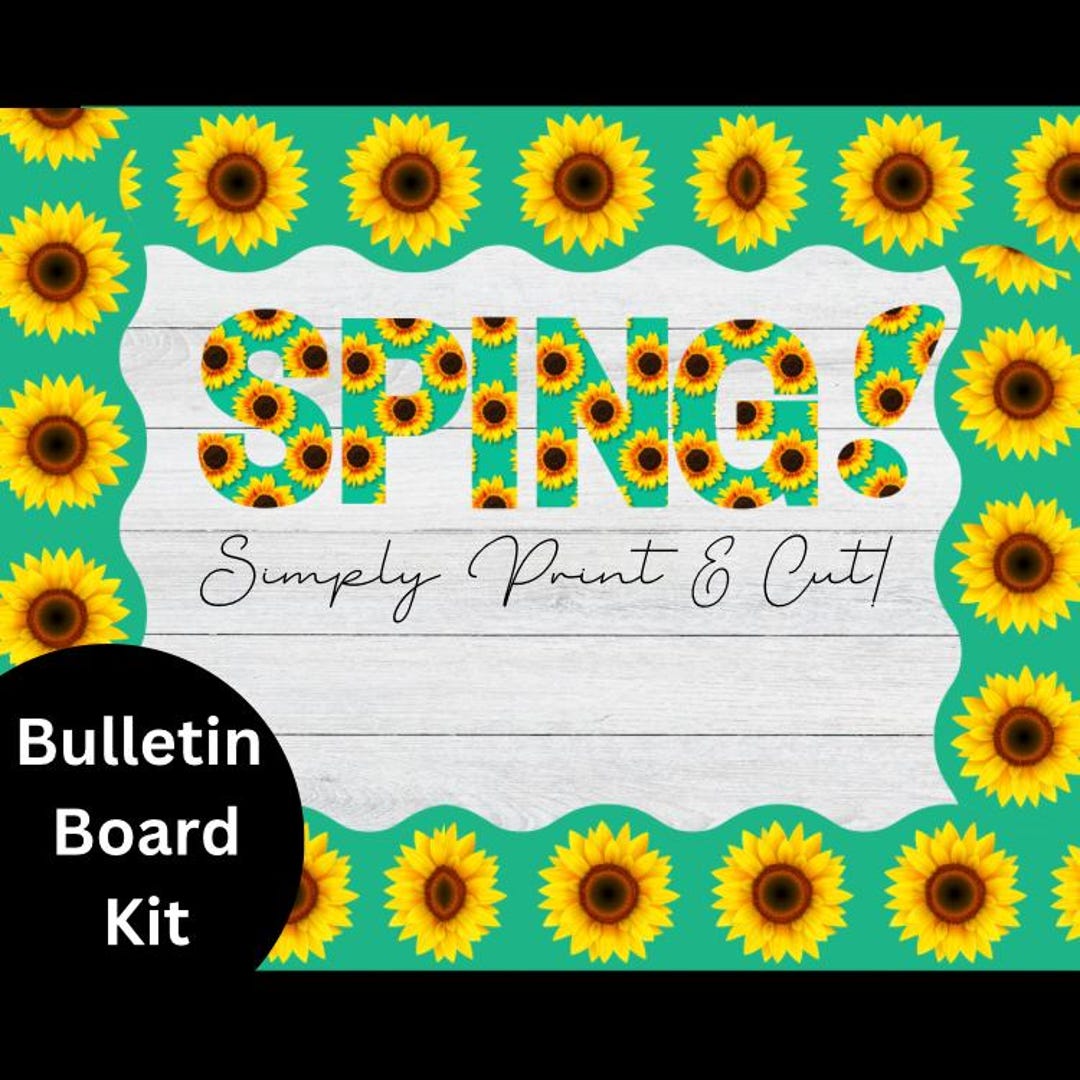 Sunflower Bulletin Board Letters | Spring Printable Classroom Decor ...
