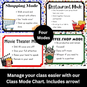 Engaging Classroom Working Modes Posters, Classroom Managent Posters ...